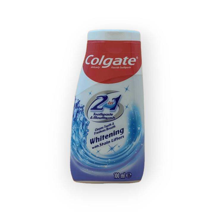 (Mexico) Colgate 2 in 1. Toothpaste & Mouthwash. Whitening. 100 ml ...