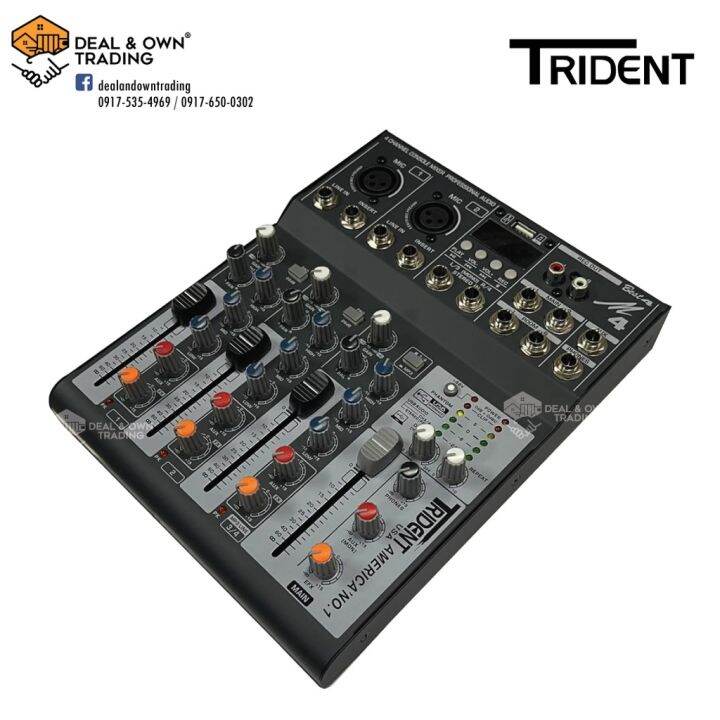 Trident M4 Mixer with USB/BT Input Delay Repeat effect | Lazada PH