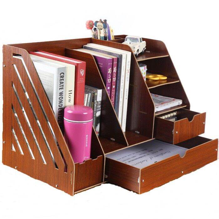Sintra All-in-One Wood Desktop Office Supplies Organizer / Magazine ...