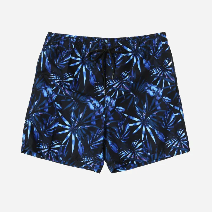 Coco Republic Men’s Blue Leaves Board Shorts in Black | Lazada PH