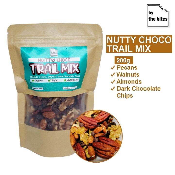 Nutty Choco Trail Mix (Mixed nuts with Dark chocolate chips) 200g ...