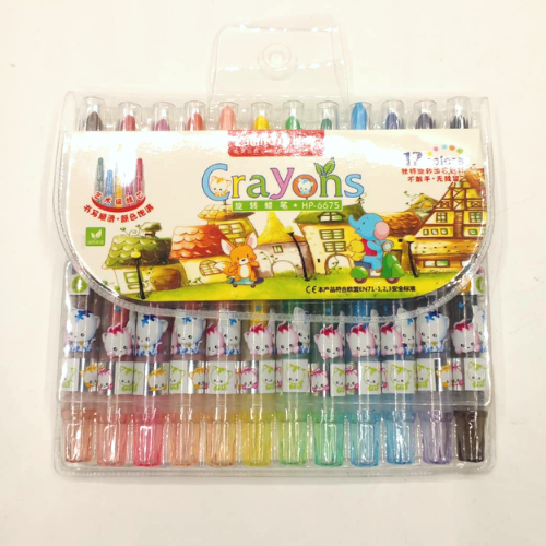 Changli Rotary Short Crayon 12 Colour (HP-6675-12 Colour)(Price For 1 ...