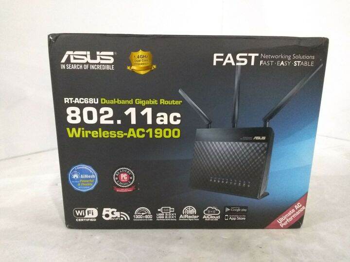Asus RT-AC68U Dual-Band AiMesh Wireless-AC1900P Gigabit Router RT AC68U ...