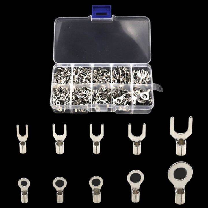 [Hot Sale] 320Pcs/box Metal Terminals Non-Insulated Ring Fork U-type ...