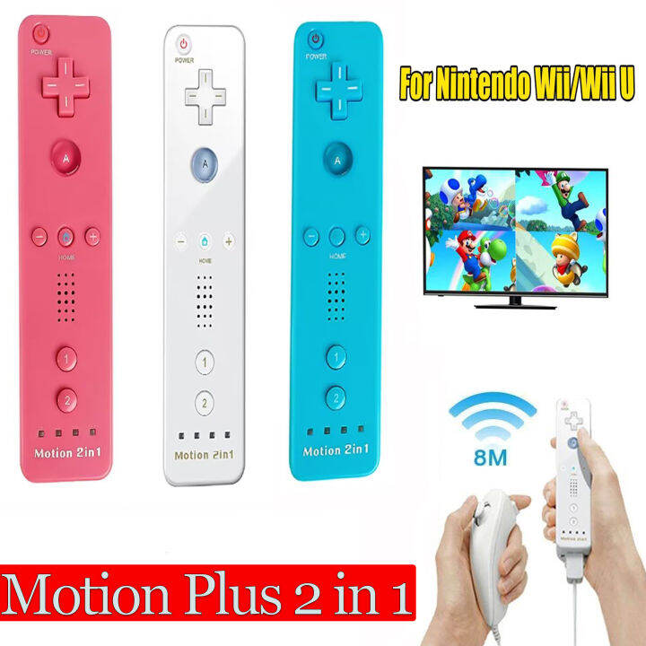 2in1ซ้ายขวา Wireless Controller สำหรับ Nintendo Wiiwii U วิดีโอเกม ...