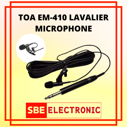 TOA Clip Microphone Condenser Microphone EM-410 Lavalier Microphone ...