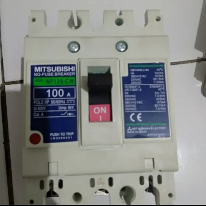 MCCB NFB breaker Mitsubishi NF-125CW NF125CW NF125-CW 100A | Lazada ...