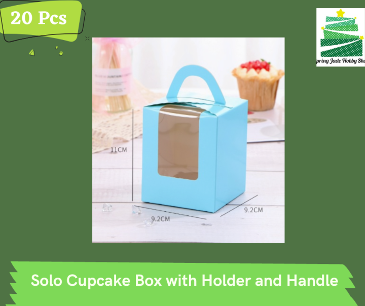 Spring Jade Solo Cupcake Box with Handle 20s | Lazada PH