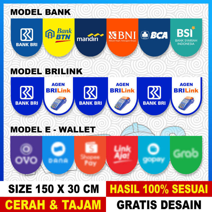 BANNER RENDA / BANNER SPANDUK KONTER / BANK ATM BERSAMA / E WALLET ...