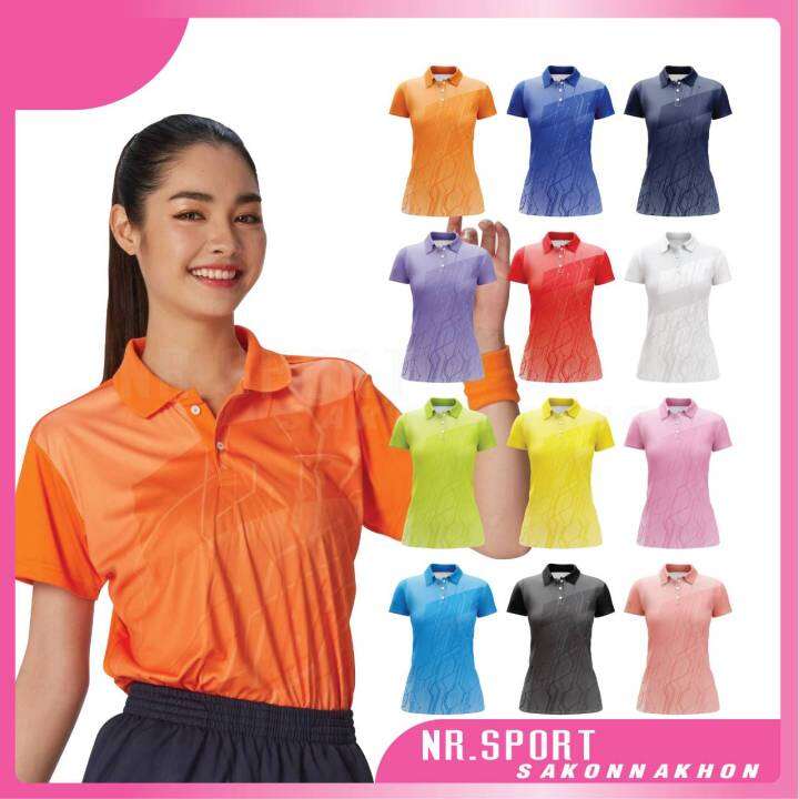 //โล๊ะสต๊อก//// เสื้อคอปก SA303 เสื้อกีฬาหญิง SPORT DAY ผ้าไมโครพิมพ์ ...