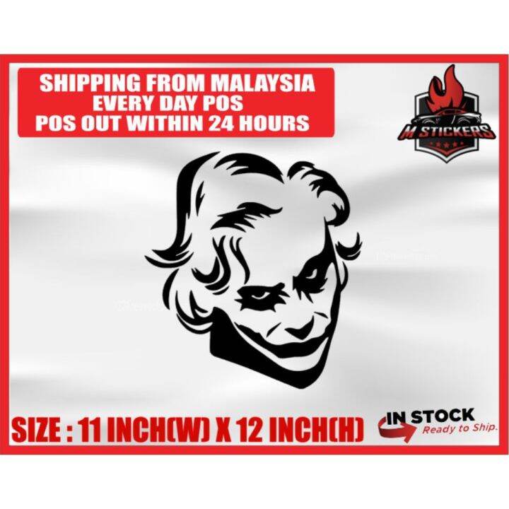 JOKER CAR STICKER MYVI VIVA VIOS CITY CIVIC HONDA TOYOTA PERODUA WIDH ...