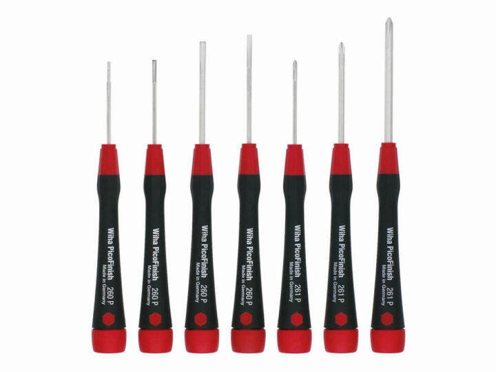 Wiha 260PFK7 PicoFinish Slotted/Phillips Screwdriver Set, Wiha Precision Screwdriver Set, Made ...