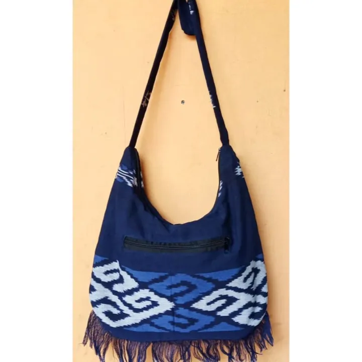 Tas Selempang Lombok Tenun Ukuran Sedang - Bonus Gelang Tenun - Tas ...