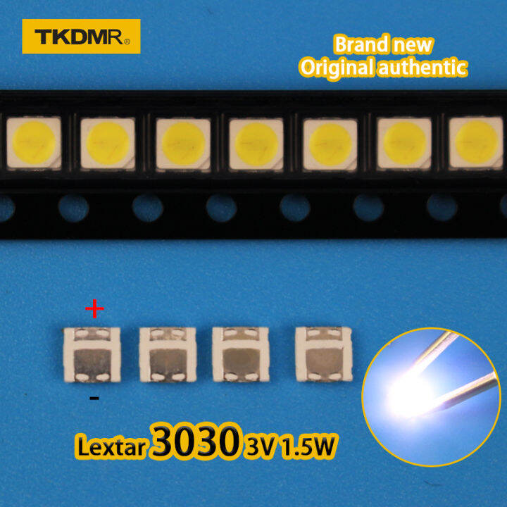 TKDMR 100Pcs Lextar 3030 3V 1.5w 350mA SMD Lamp Beads for LED TV ...