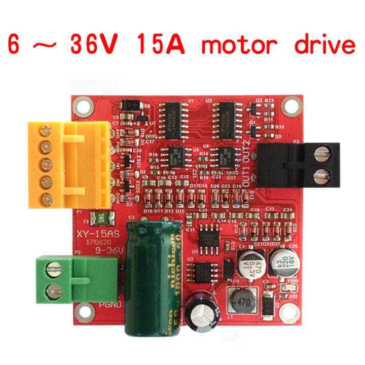 6-36V 15A High Power DC Motor Driver Board PWM Speed Controller ...