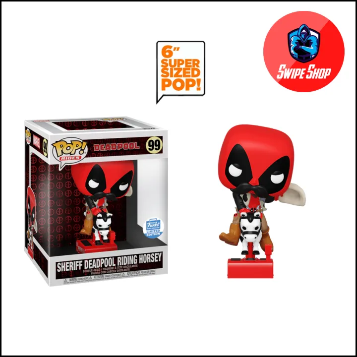 Funko Pop: Sheriff Deadpoosl Riding Horsey 6 Inch Funko Exclusive ...