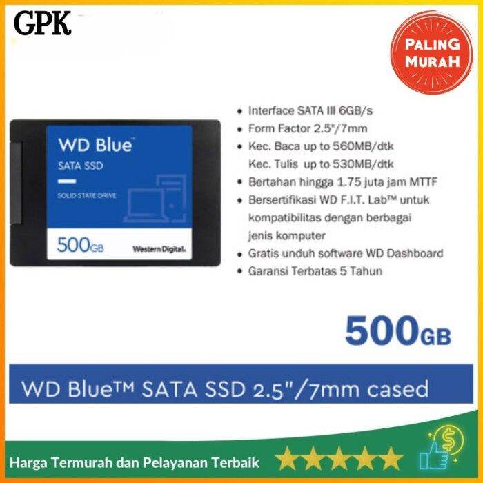 WD SSD BLUE 1TB GARANSI 3 TAHUN WDS100T1B0A | Lazada Indonesia