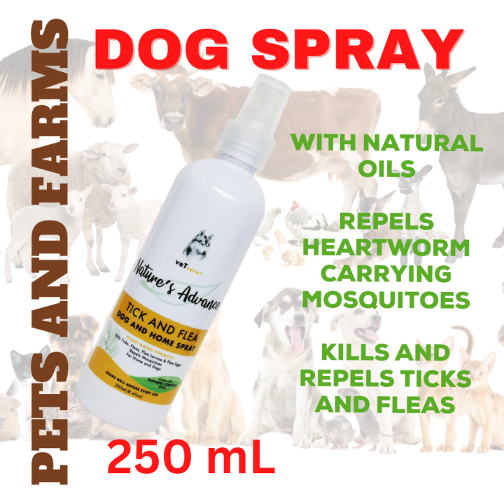 VETCORE+ NATURES ADVANCED TICK AND FLEA SPRAY FOR HOME PETS 250 ML ...