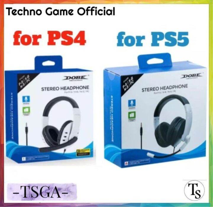 Dobe Stereo Headset Headphone mic PS4 PS5 PC Xbox One Nintendo Switch ...