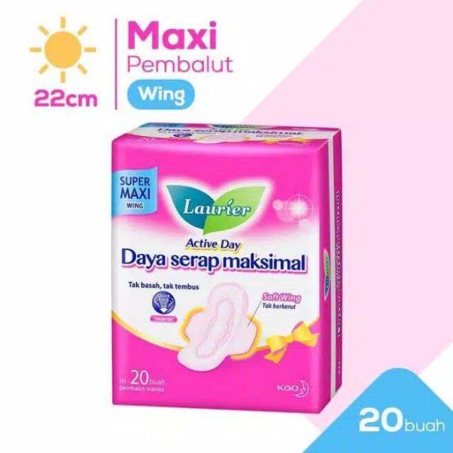 LAURIER Active Day Super Maxi Wing sayap | Lazada Indonesia