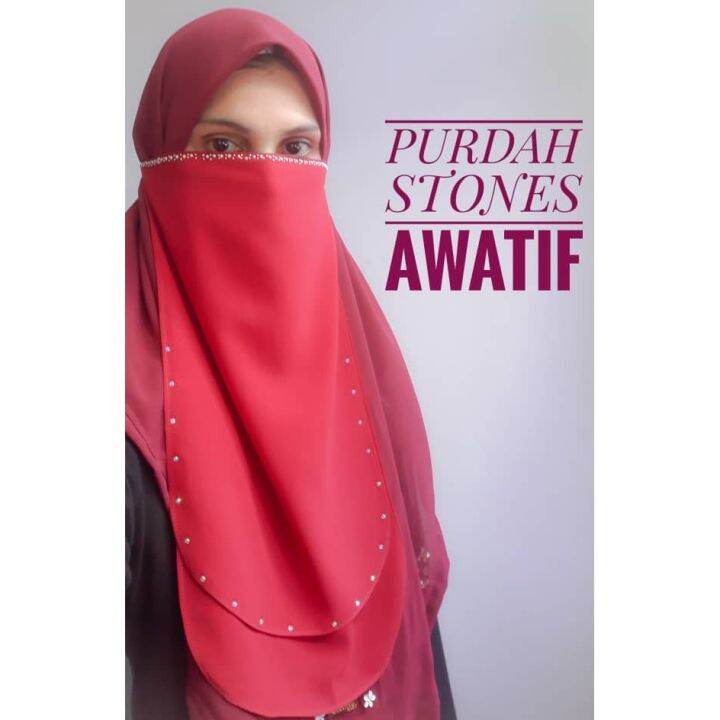 Niqab Purdah Exclusive Stones Muslimah Trend | Lazada