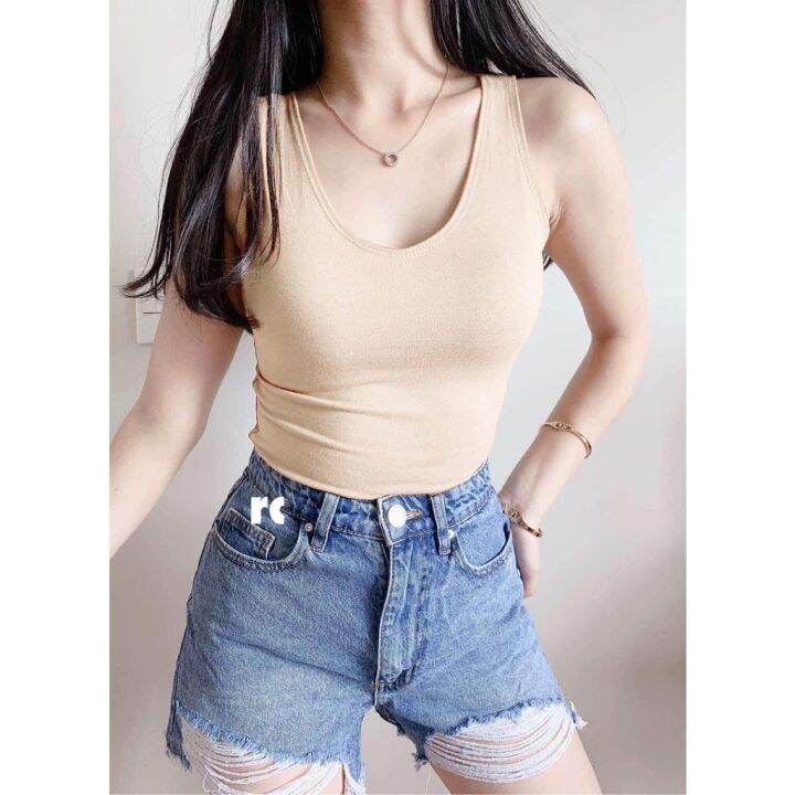Vanessa Plain Sando Crop Top | Lazada PH