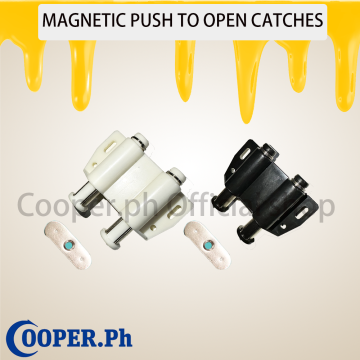 double magnetic push to open glass door catches(BLACK/WHITE) | Lazada PH