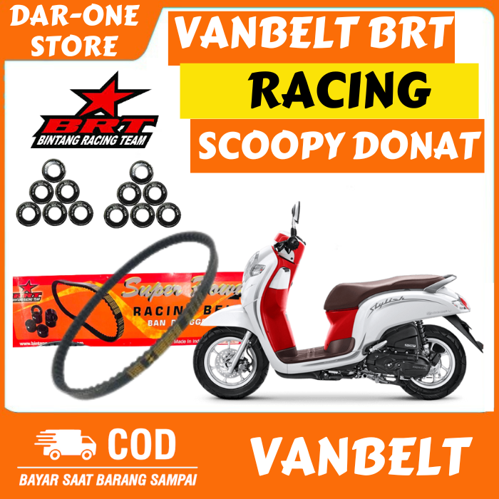 VANBELT PLUS ROLLER BRT RACING ORIGINAL HONDA SCOOPY DONAT 2017-2019 ...