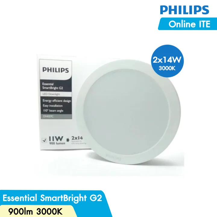 [แพ็ค 4] PHILIPS LED PANEL กลมติดลอย รุ่น Essential SmartBright G2 LED ...