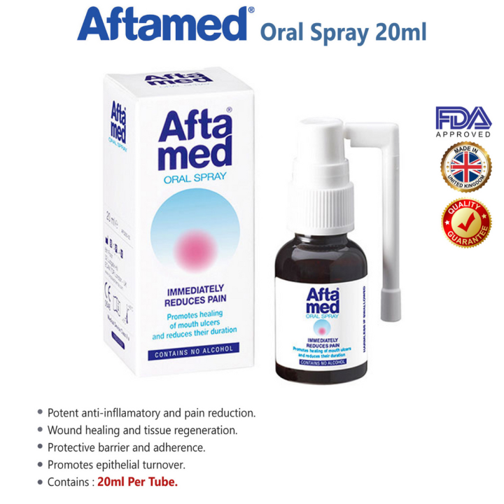 AFTAMED ORAL SPRAY FOR MOUTH ULCER 20ML | Lazada