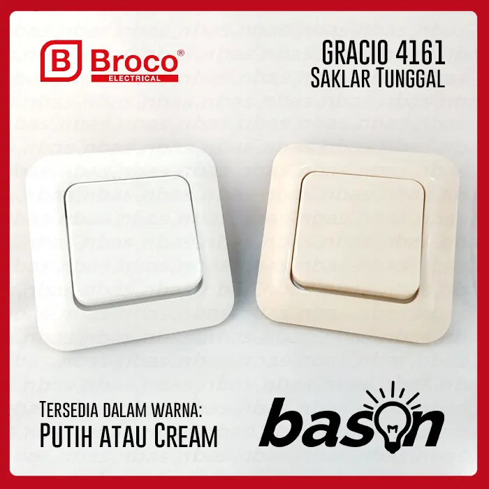 BROCO Gracio 4161 - Saklar Tunggal - Single Switch 1 Gang 1 Way ...