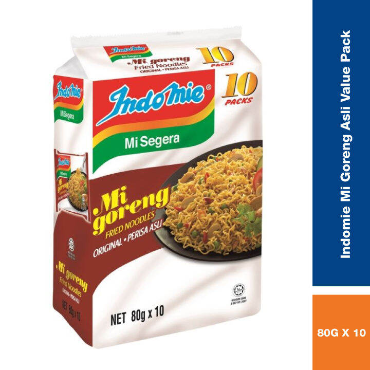 Indomie Value Pack Mi Goreng Fried Instant Noodles Asli 80G X 10 | Lazada