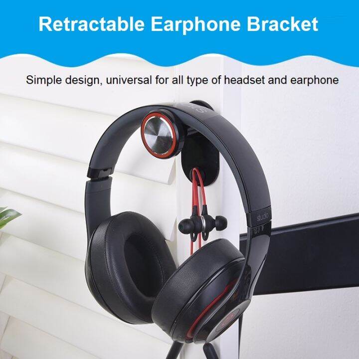 Headphone Stand Over Ear Headsets Hanger Holder Telescopic Hanging ...