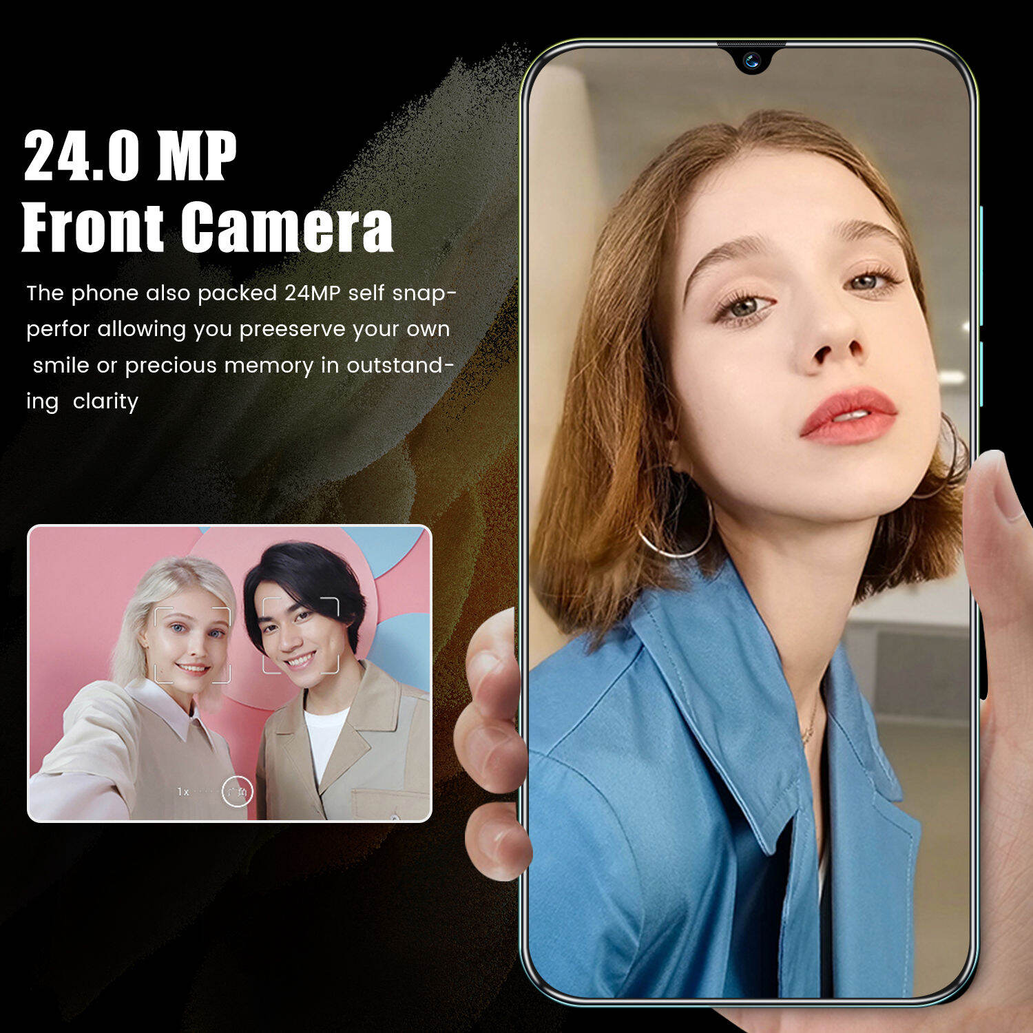 โทรศัพท์มือถือ OPPQ Rino9 Pro 5G Phantoms โทรศัพท์ 7.5“ HD+ รองรับแอป ...