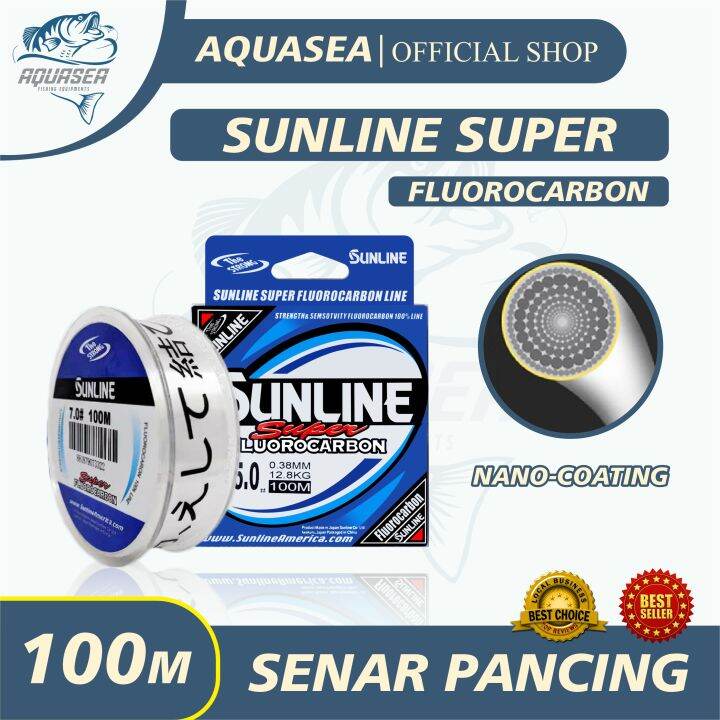 AQUASEA Tali Pancing Fishing Line Sunline Super Fluorocarbon 100% Senar ...
