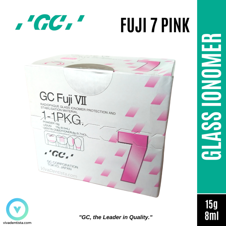 GC Fuji 7 Pink - Radiopaque Glass Ionomer Protection and Stabilisation ...