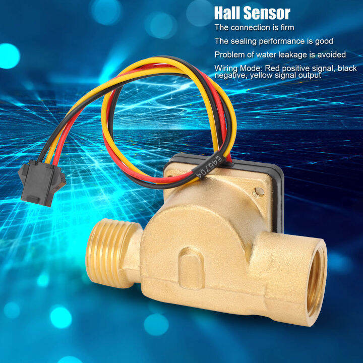 Water Flow Sensor G1/2in Female Male Thread Switch Hall Transducer ...