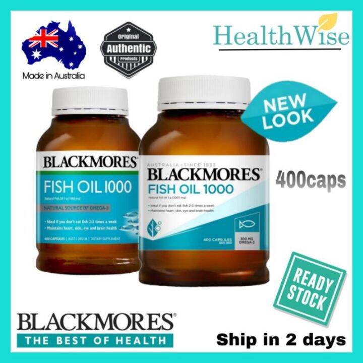 ღAUSTRALIA Blackmores Fish Oil 1000mg 400caps (Original Authentic) anti ...
