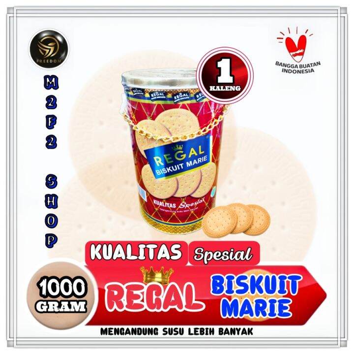 Biskuit Marie Regal Original Kaleng - 1000 gr | 1 kg (Kemasan Satuan ...