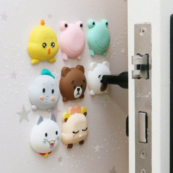 [Ready Stock] Cute Cartoon Silicone Wall Protector Door Handle Door ...