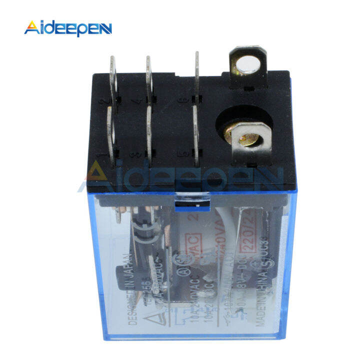 Aideepen LY2NJ Relay Coil power relay, mini electronic, 8 pin module, AC220v, DC12v, 24v, 10a ...