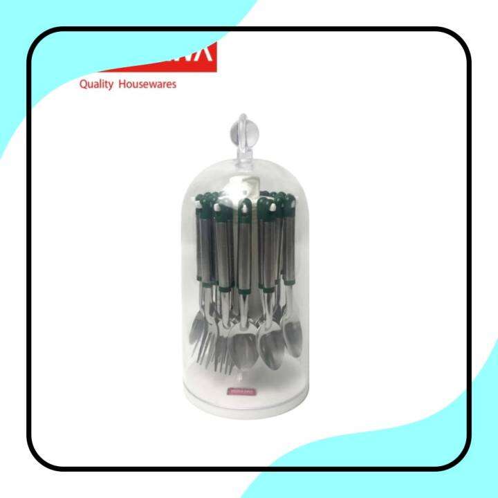 YOSHIKAWA Sendok Makan Stainless 24 Pcs Cutlery Set EVL-S-70101 COD | Lazada Indonesia