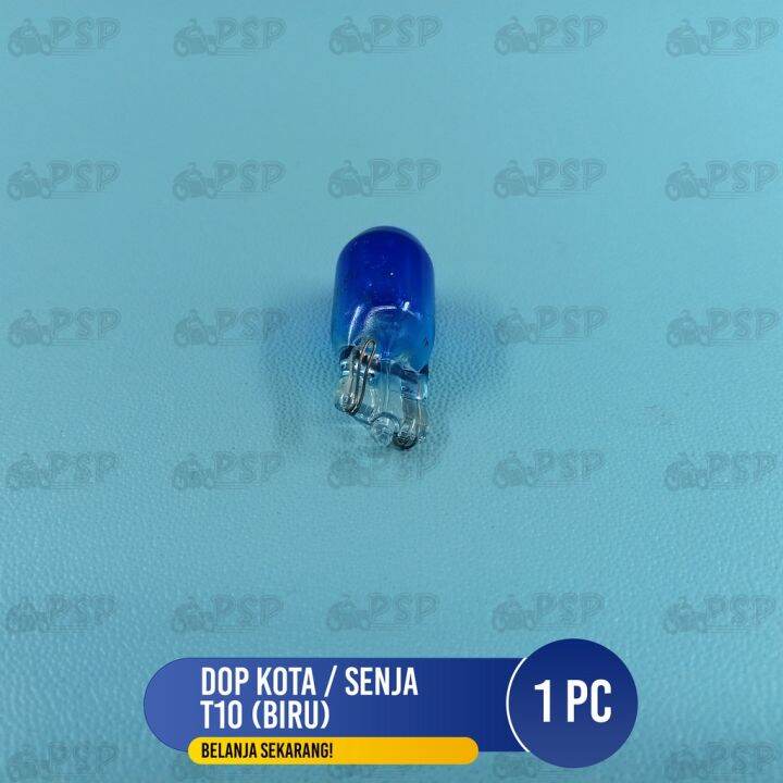 Dop Senja / Kota T10 (Biru) Harga Per 1 PC - Bohlam Lampu Lamp Bulb T10 ...