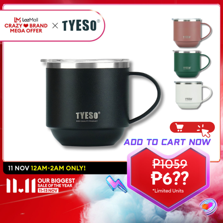 TYESO Original European Style 304 Stainless Steel Office Coffee Cup 330ml | Lazada PH