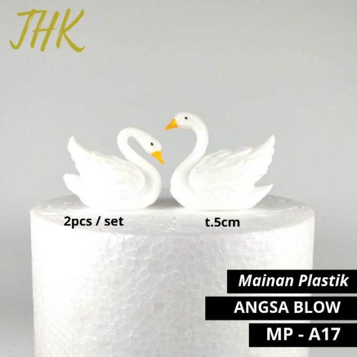 MP A17 - Hiasan Kue Cake Topper Angsa Bebek Putih | Lazada Indonesia