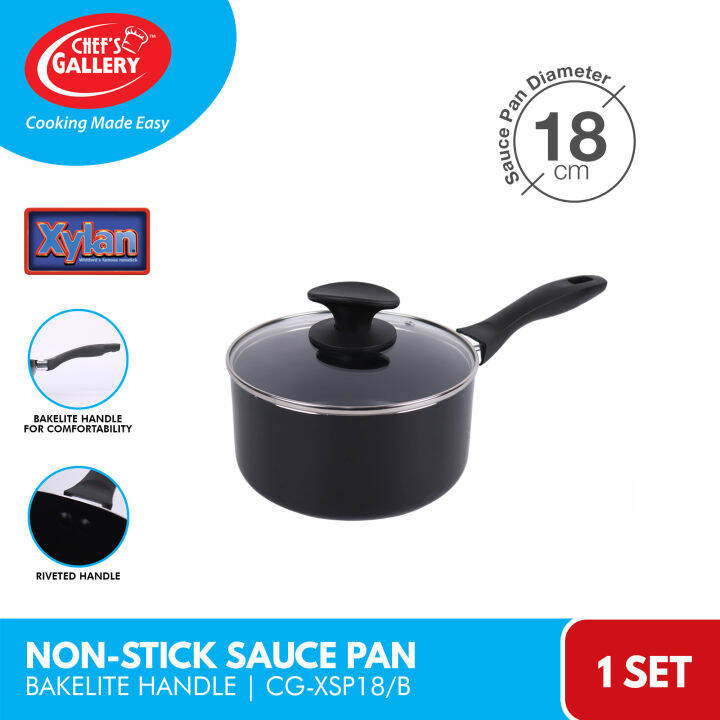 Chef's Gallery Xylan Non-Stick Sauce Pan | Bakelite Handle | Not ...