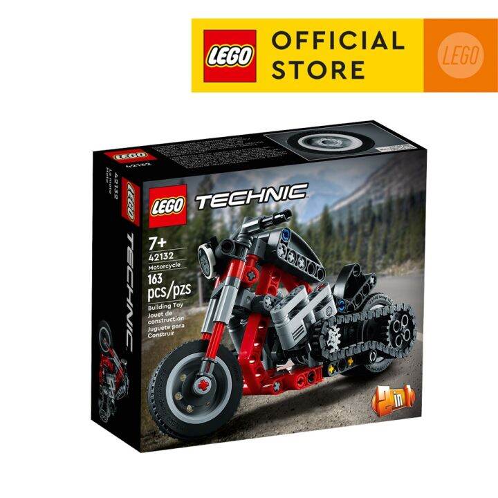 LEGO® Technic 42132 Motorcycle, Age 7+, Building Blocks, 2022 (163pcs ...