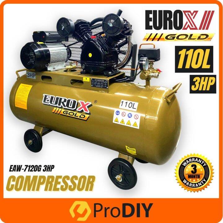 EUROPOWER GOLD SERIES EAW-7120G 3HP Heavy Duty Air Compressor | Lazada