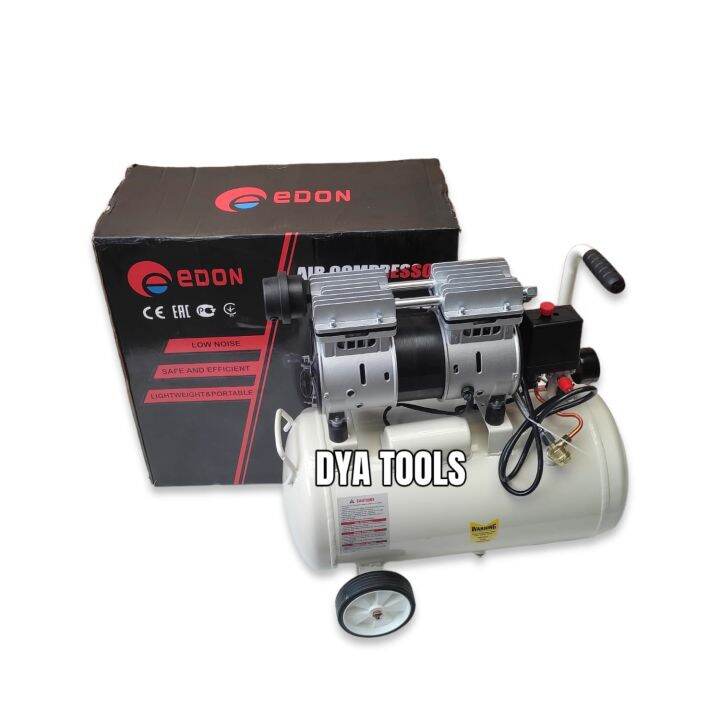 EDON Kompresor Oiles 0.75HP 25L Silent Oiless Compressor Oilless ...