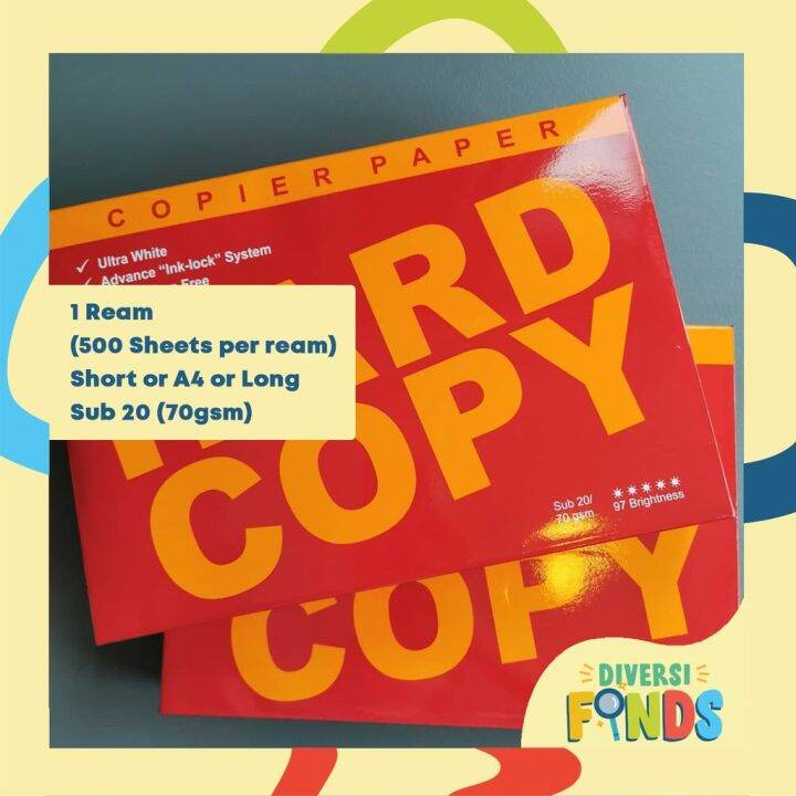 stationers ON STOCK!! Hard Copy or Hardcopy Copy Paper Short Long and ...